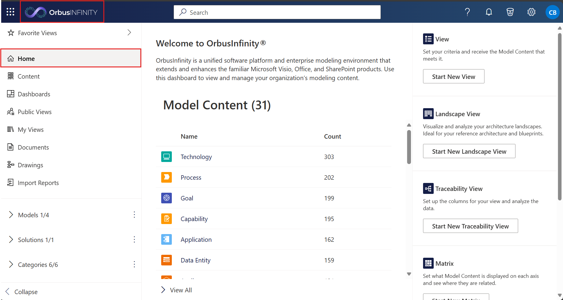 The OrbusInfinity Web Application – Orbus Software