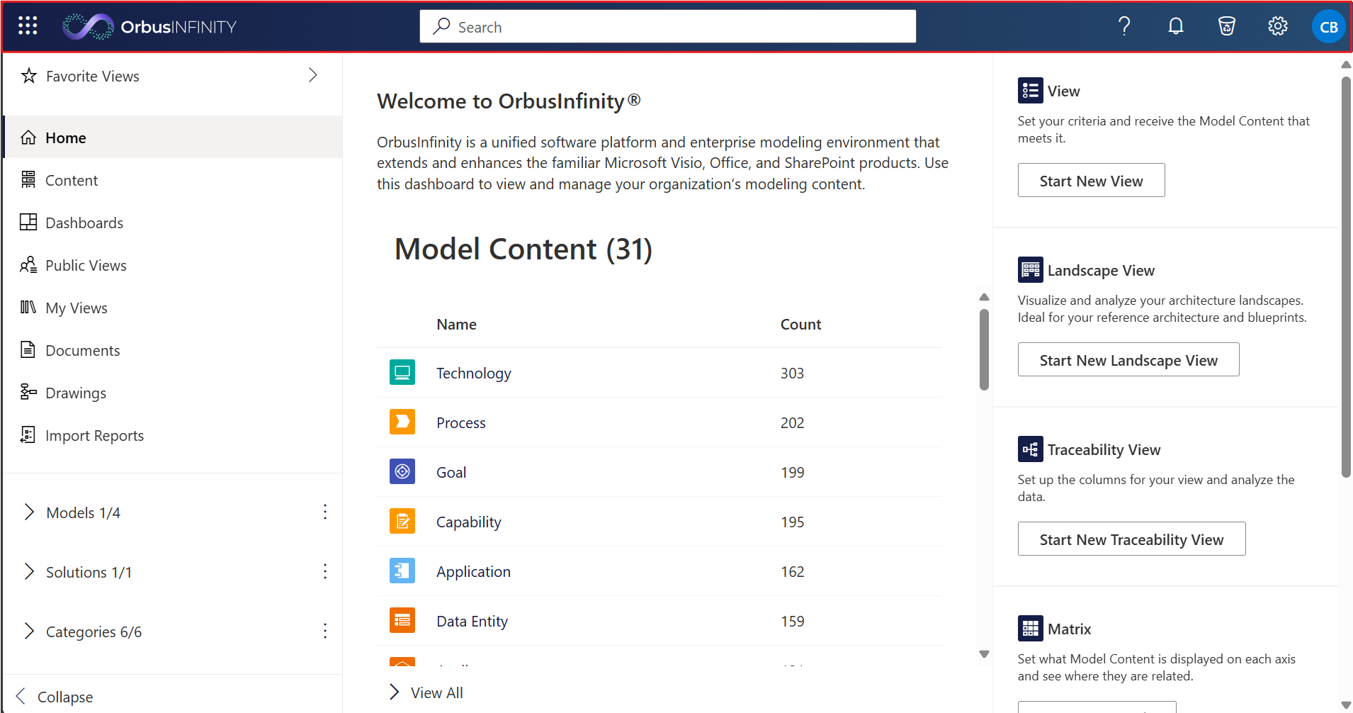 The OrbusInfinity Web Application – Orbus Software