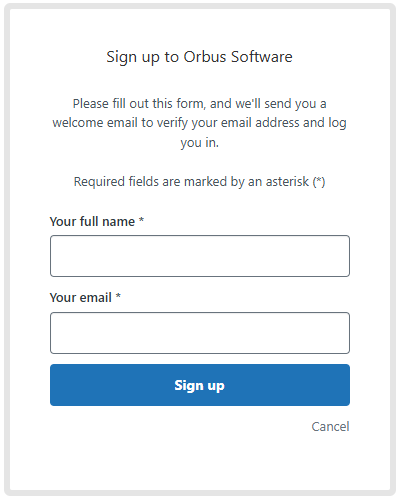 Register for a Help Center User Account – Orbus Software