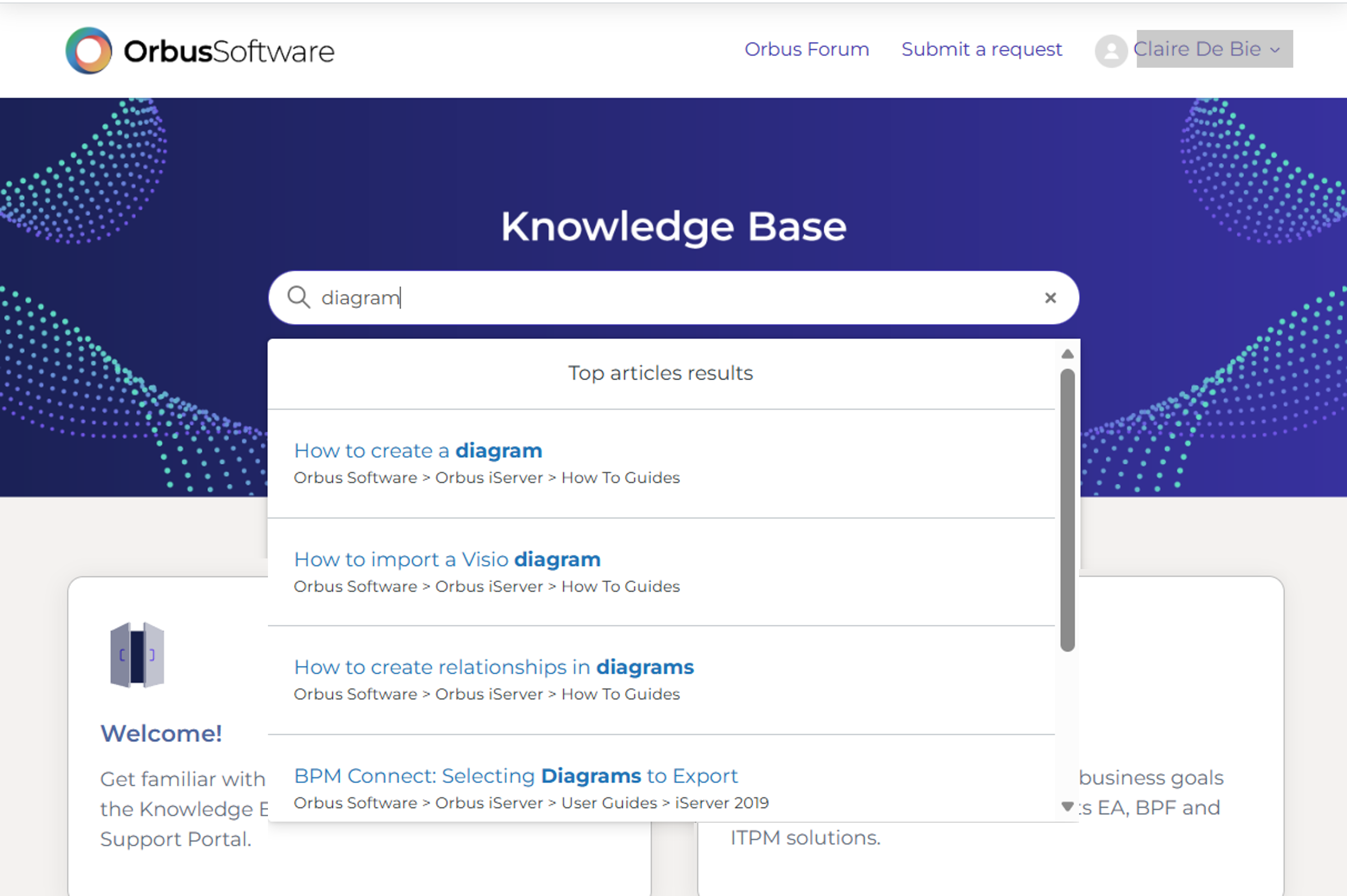 Using Orbus Knowledge Base – Orbus Software